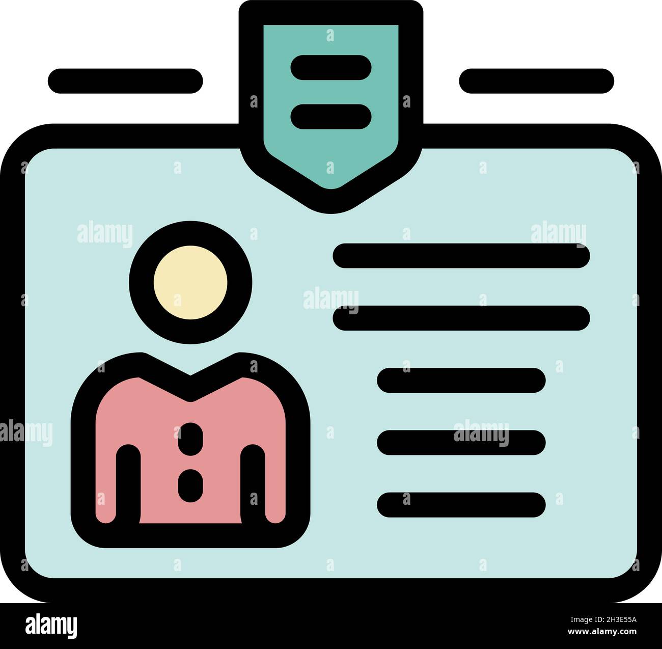 Badge with a person icon. Outline badge with a person vector icon color ...