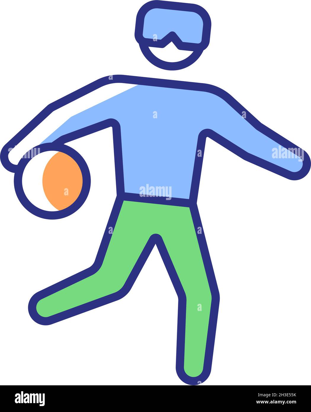 Goalball court Stock Vector Images - Alamy