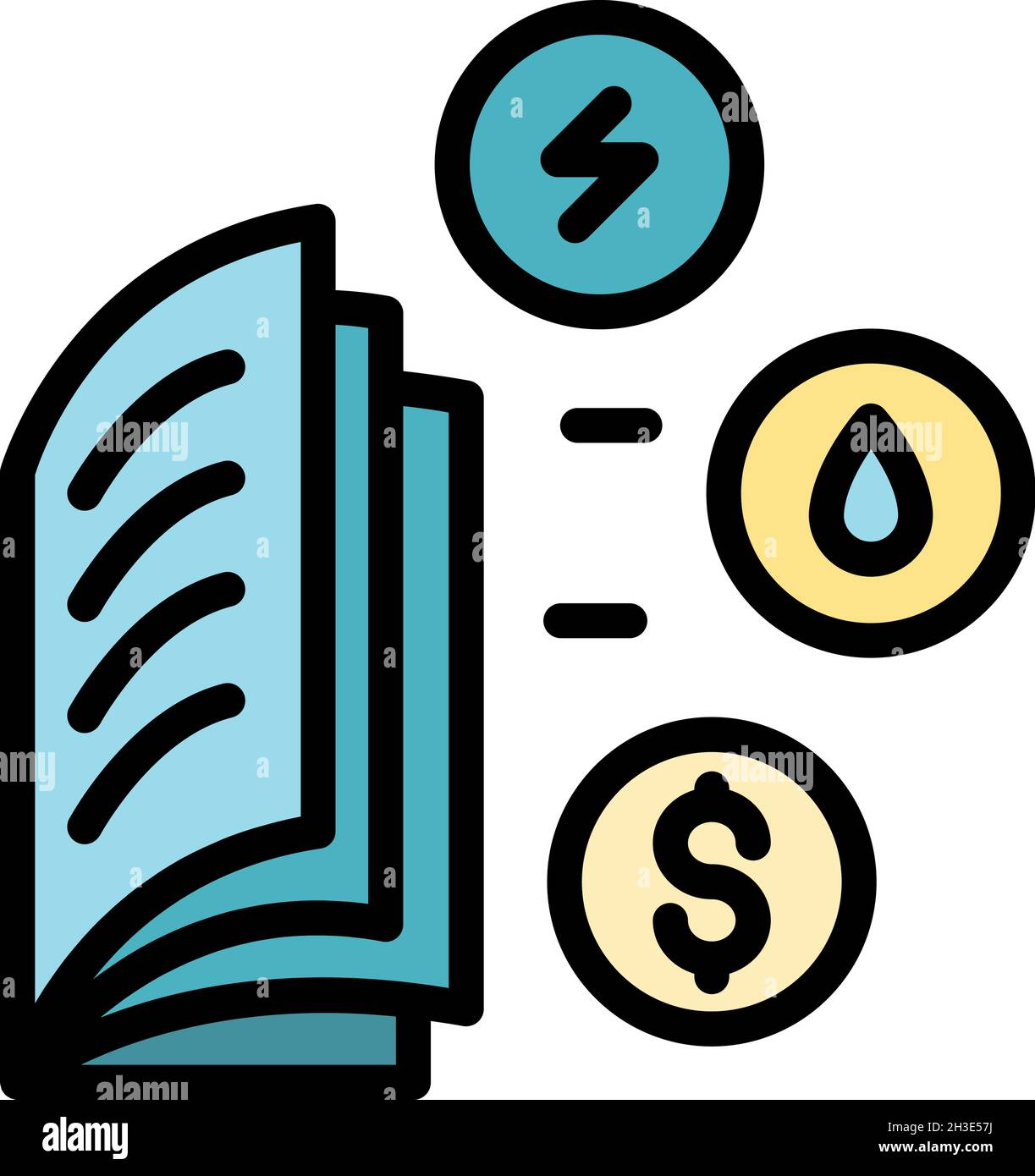 Pile utility bills Stock Vector Images - Alamy