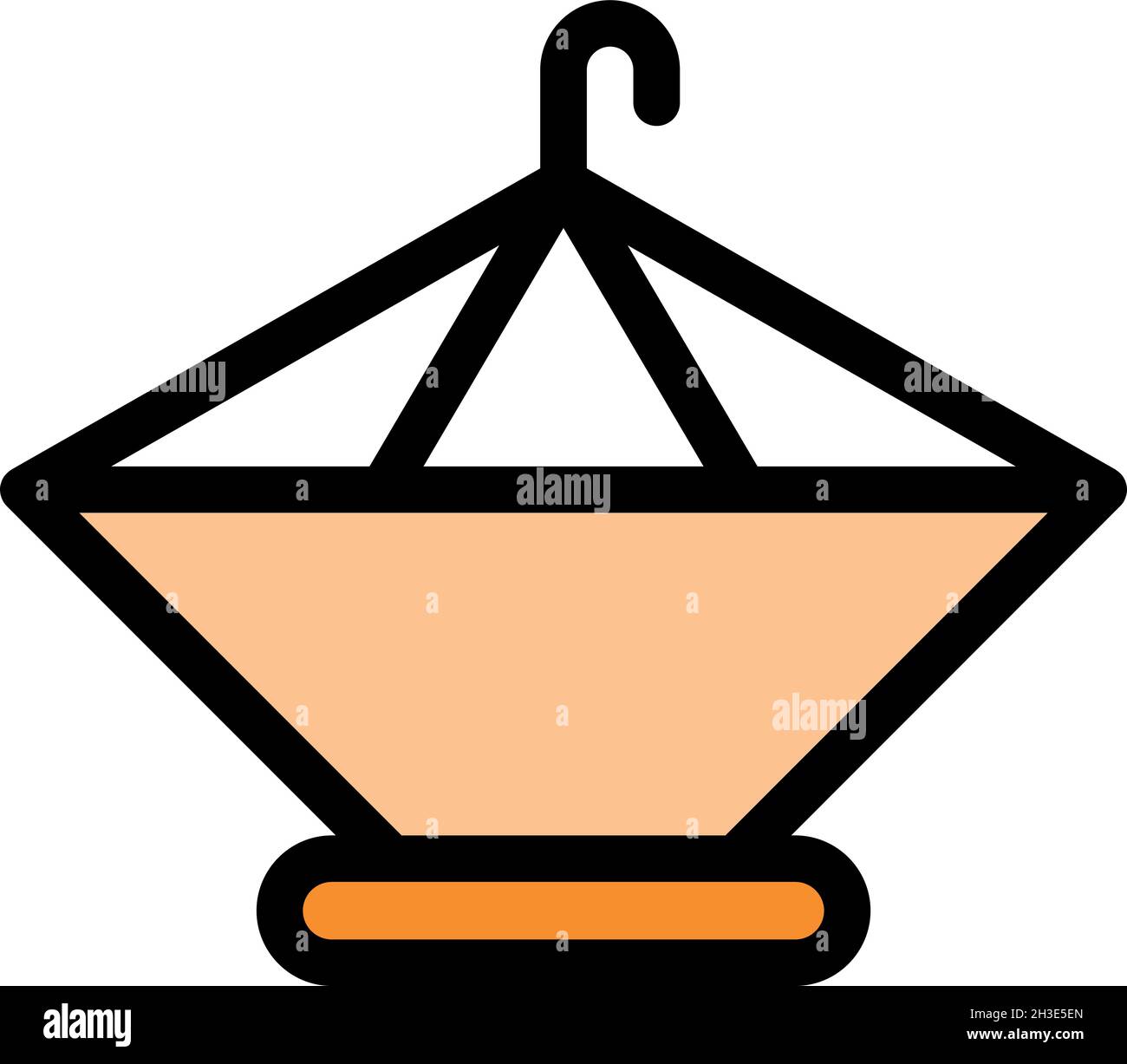 Bird feeders icon. Outline bird feeders vector icon color flat isolated ...