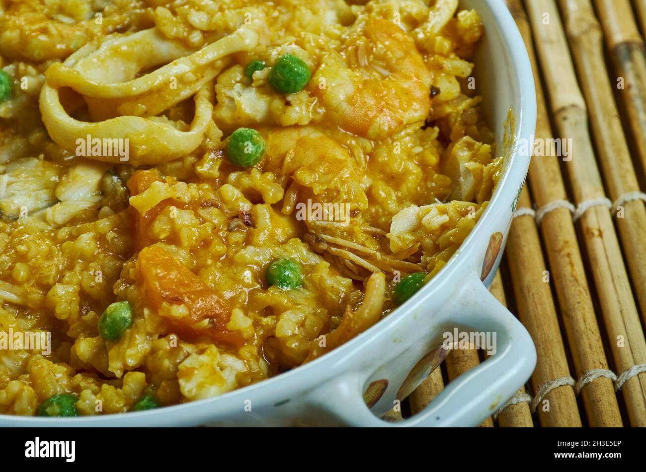 Portuguese Style Seafood Paella , Paella de Marisco Stock Photo - Alamy