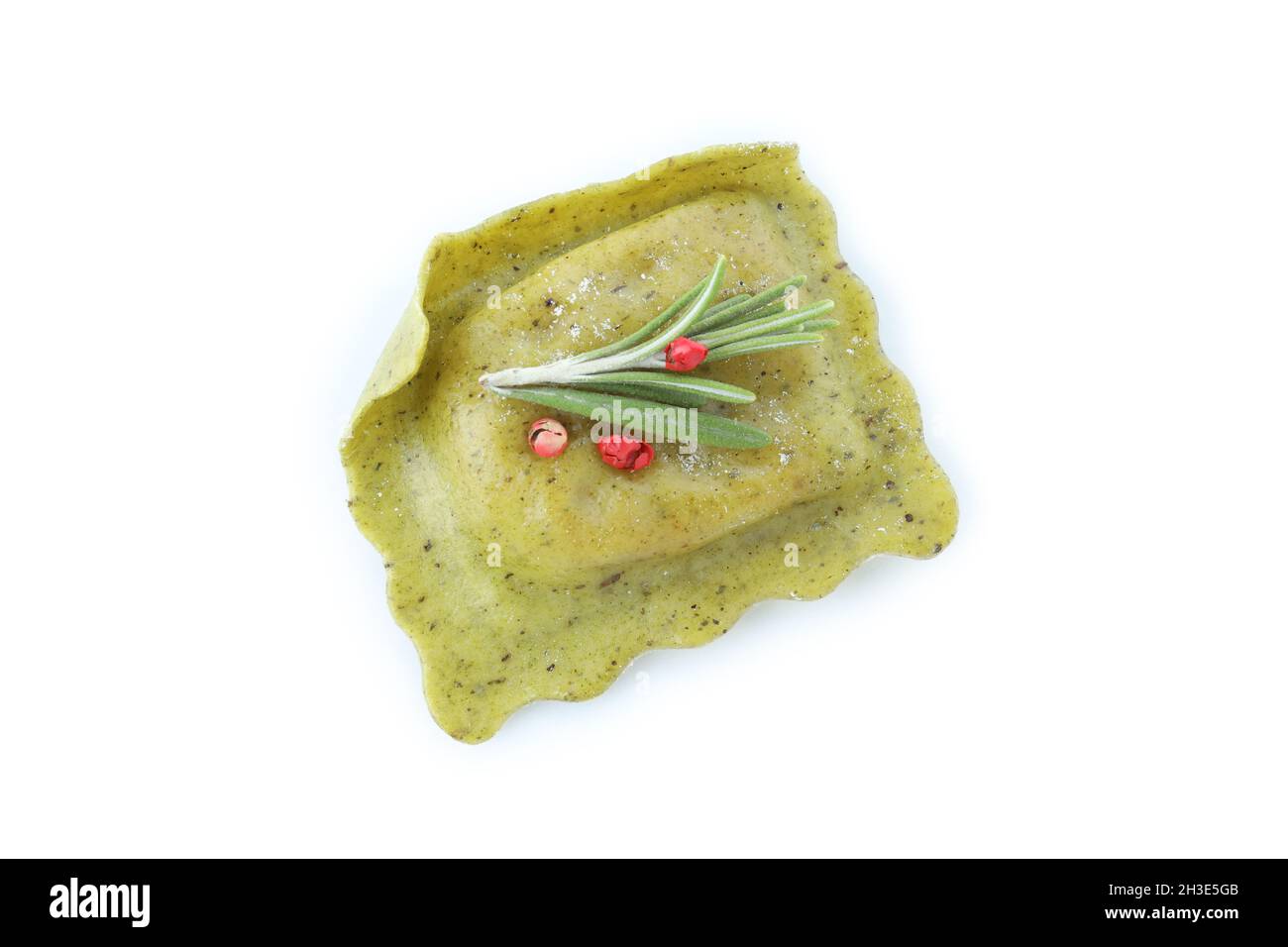 Tasty raw ravioli isolated on white background Stock Photo - Alamy