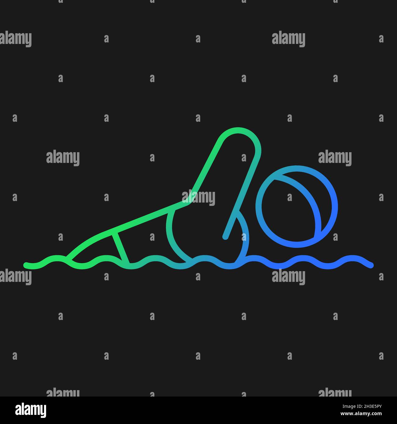 Swimming gradient vector icon for dark theme Stock Vector Image & Art ...