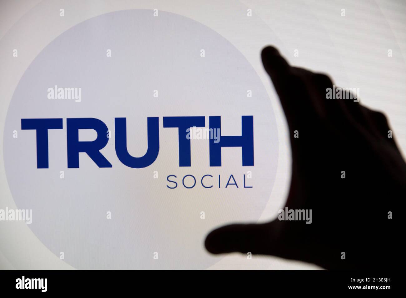 LONDON, UK - May 2021: Truth Social logo, a social network developed by ...