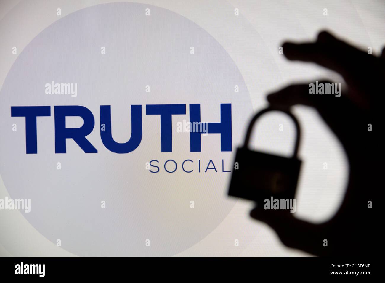 LONDON, UK - May 2021: Truth Social logo, a social network developed by ...