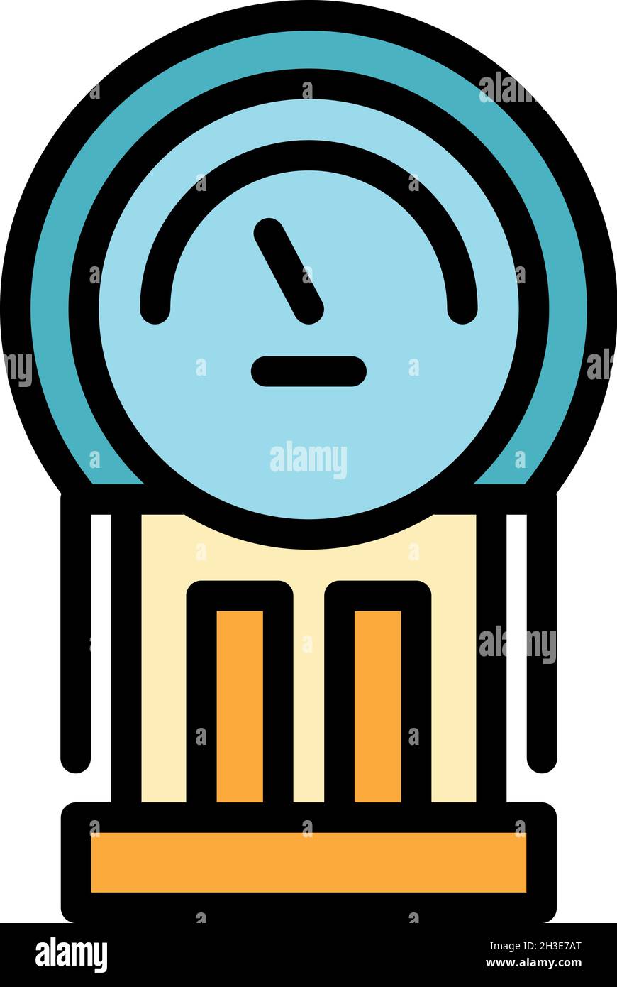 Electric meter icon. Outline electric meter vector icon color flat ...