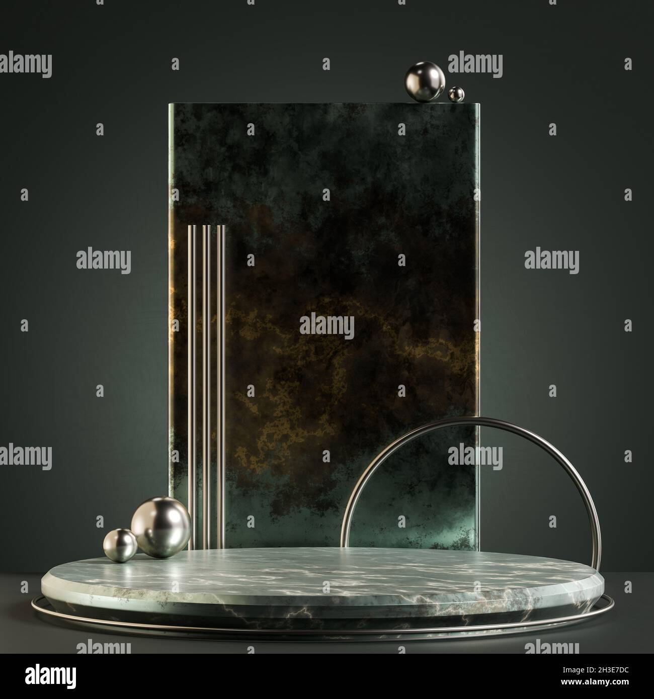 Minimalist elegant stage, podium, platform mock up for presentation. 3d ...