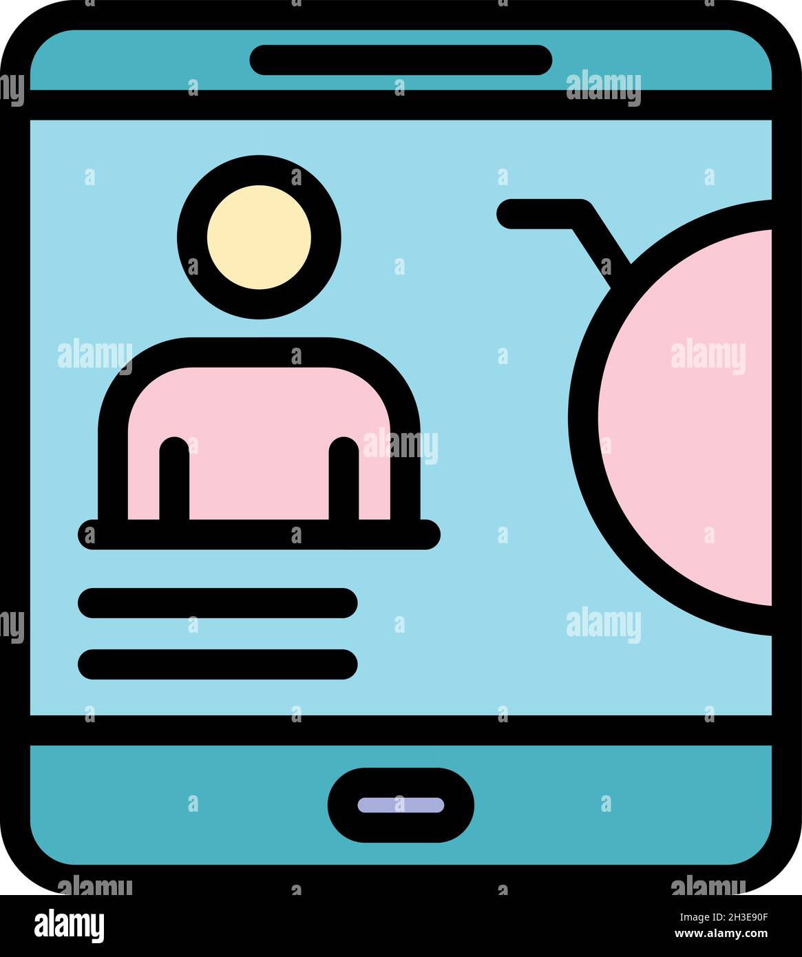 Medical testing app icon. Outline medical testing app vector icon color ...