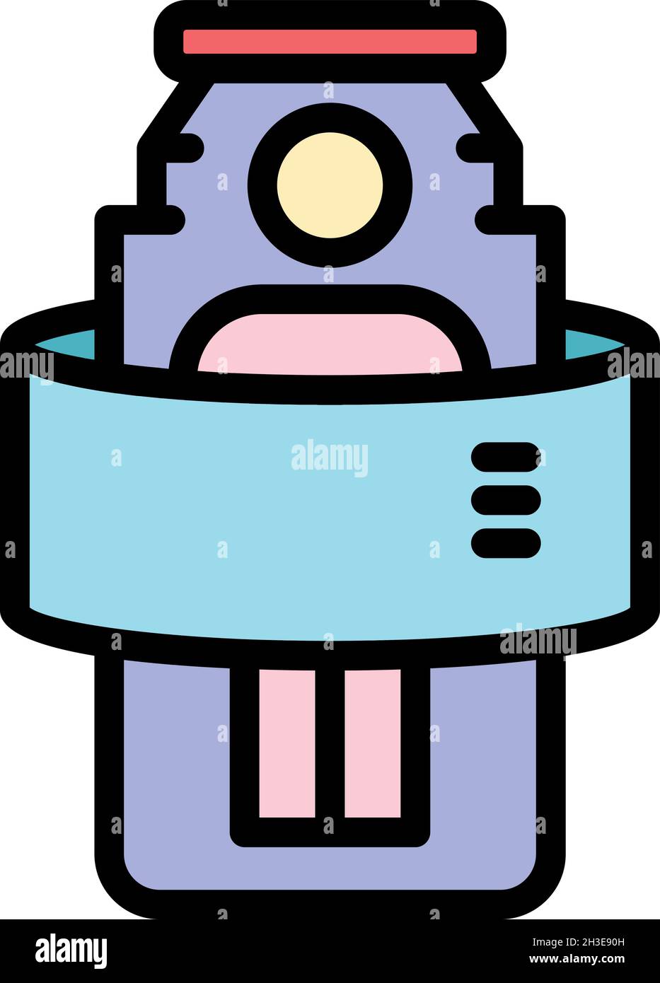 Body CT scan icon. Outline Body CT scan vector icon color flat isolated ...