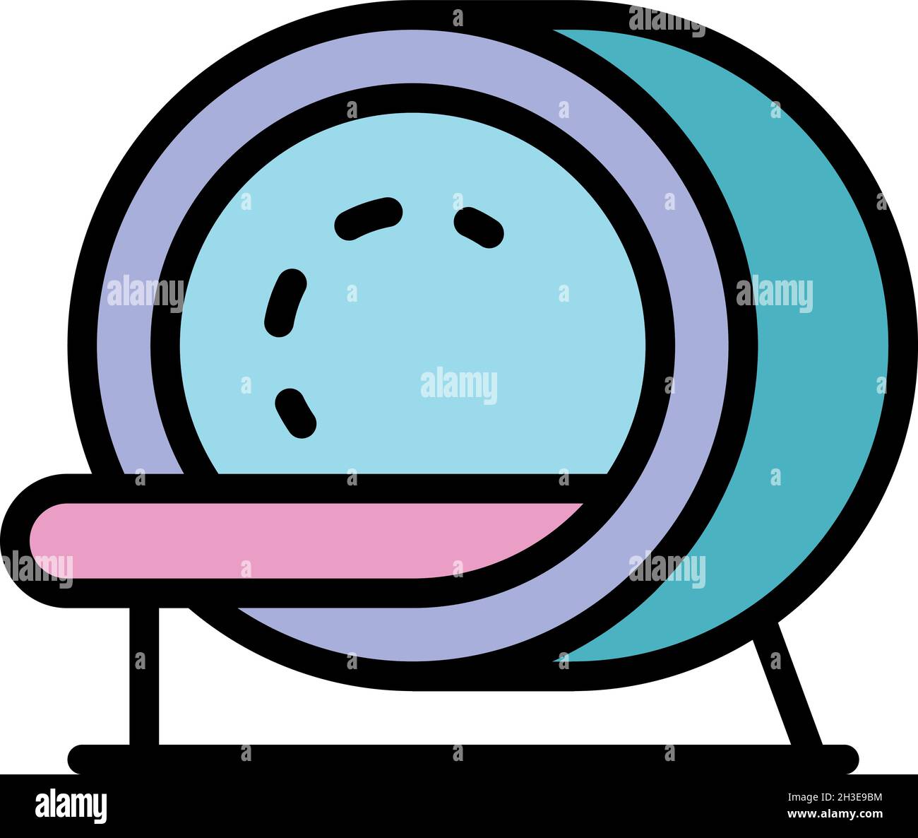 MRI scanner icon. Outline MRI scanner vector icon color flat isolated ...