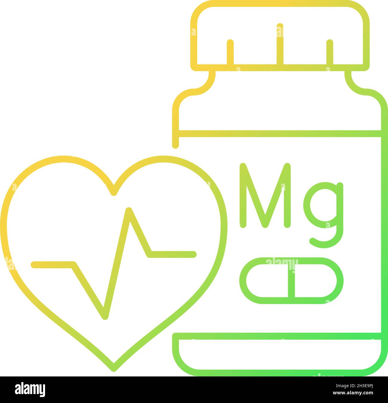 Magnesium supplements gradient linear vector icon Stock Vector Image ...