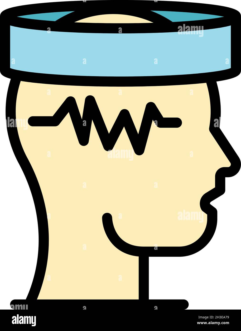 Eeg electrodes Stock Vector Images - Alamy