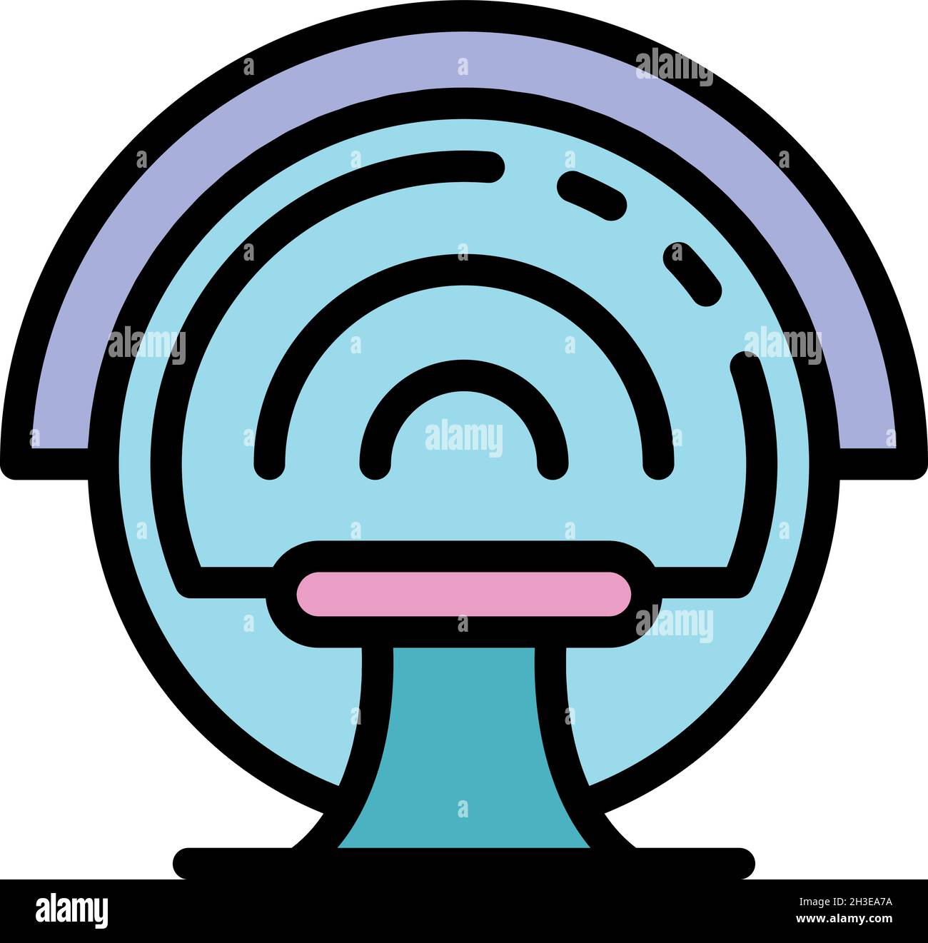 MRI diagnostics icon. Outline MRI diagnostics vector icon color flat ...