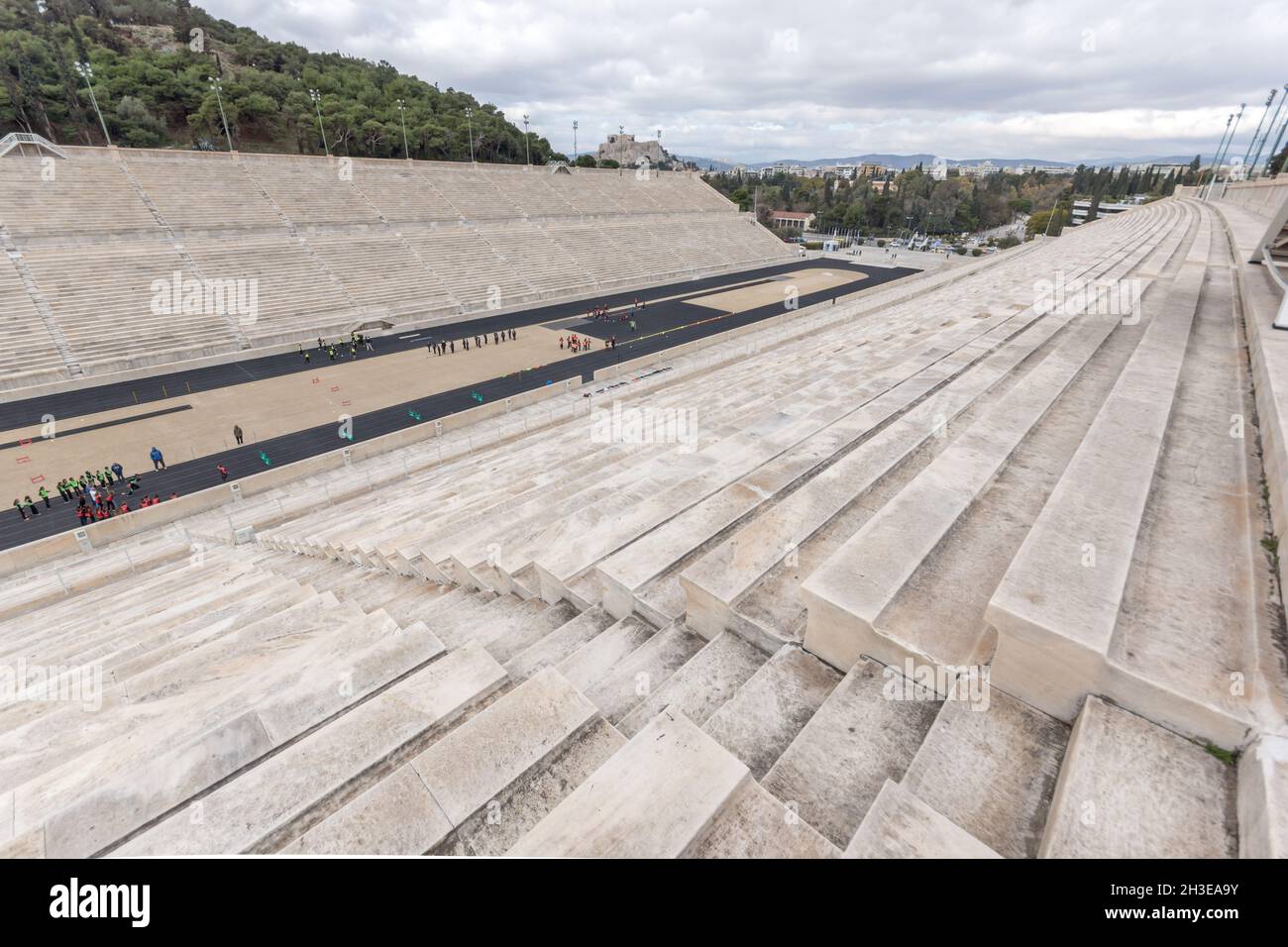 ATHENS, GREECE - JANUARY 20, 2017: Panathenaic stadium or kallimarmaro ...