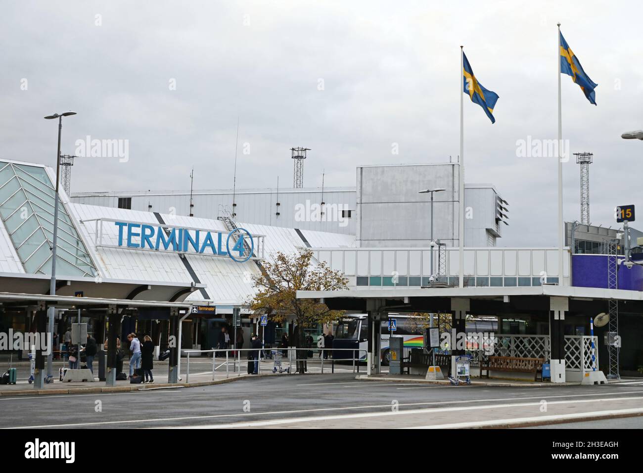 Terminal 4 at Stockholm Arlanda airport, Arlanda, Sweden, during Sunday ...
