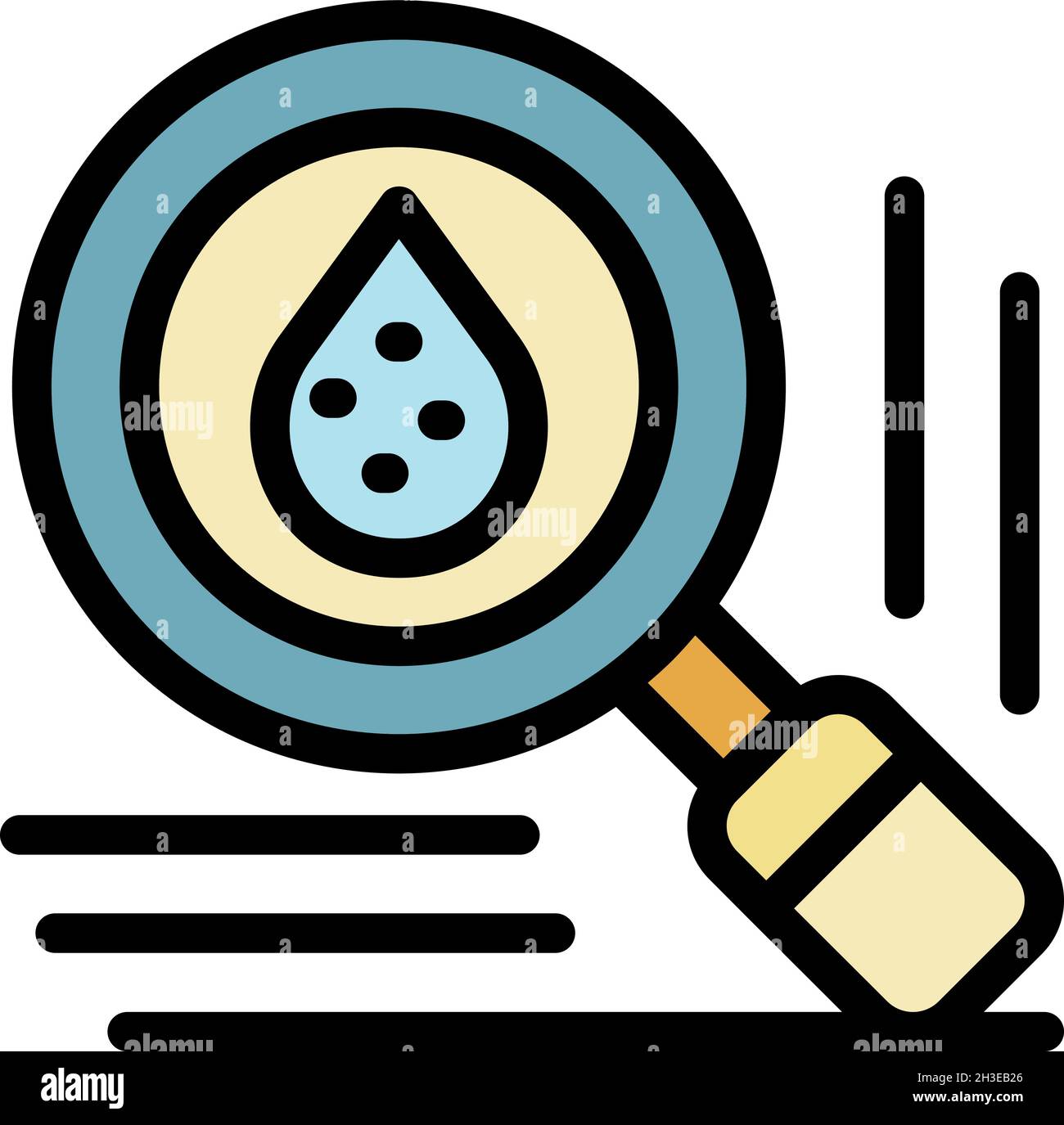 Blood testing icon. Outline blood testing vector icon color flat ...