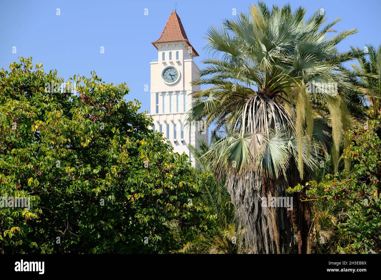 Portugal Lisbon - Clock tower on a building in Cais do Sodre district ...