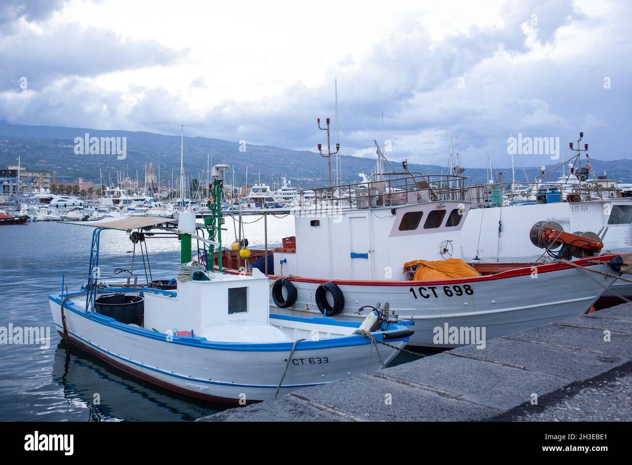 Riposto, Sicily - 22 July 2021: Port of Etna, Marina di Riposto, Porto ...