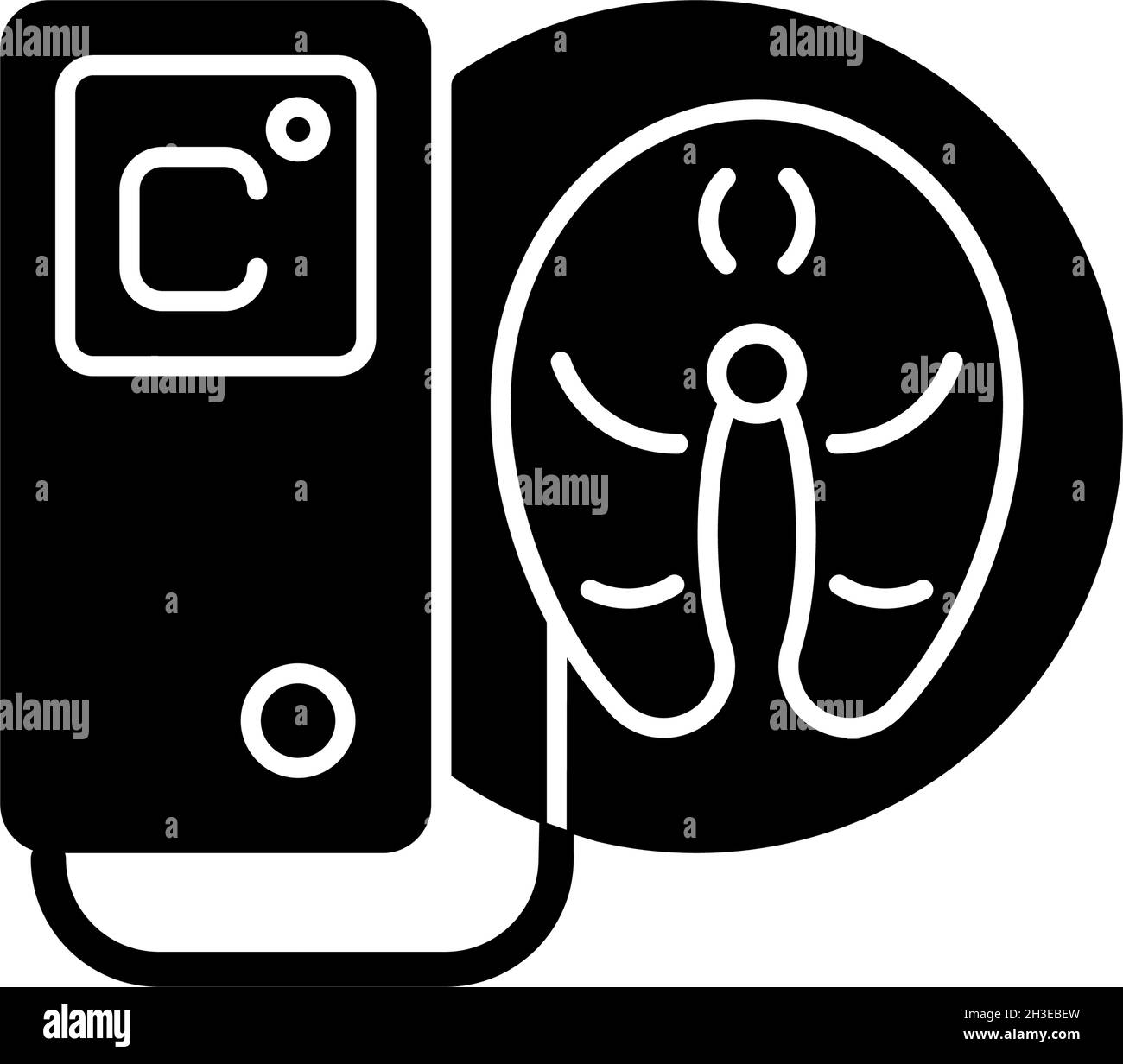 Food thermal analysis black glyph icon Stock Vector Image & Art - Alamy