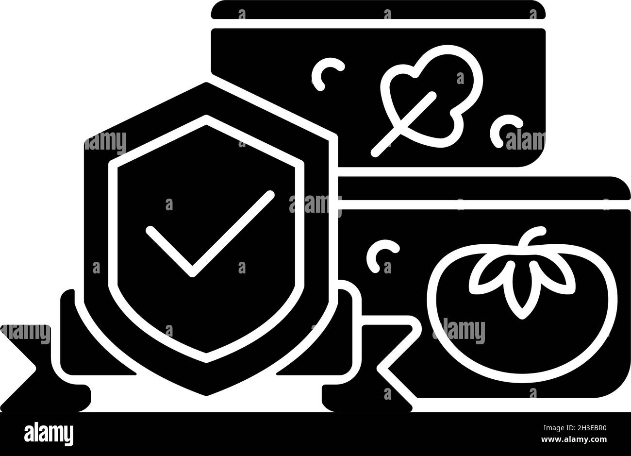 Food contact tests black glyph icon Stock Vector Image & Art - Alamy