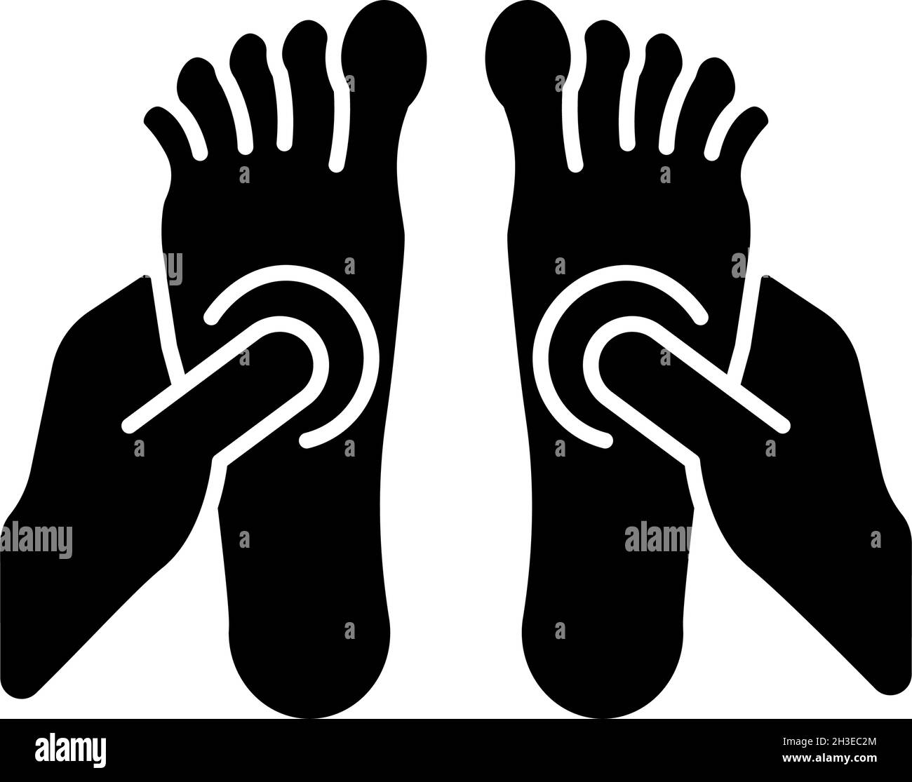 Reflexology foot illustration Stock Vector Images - Alamy