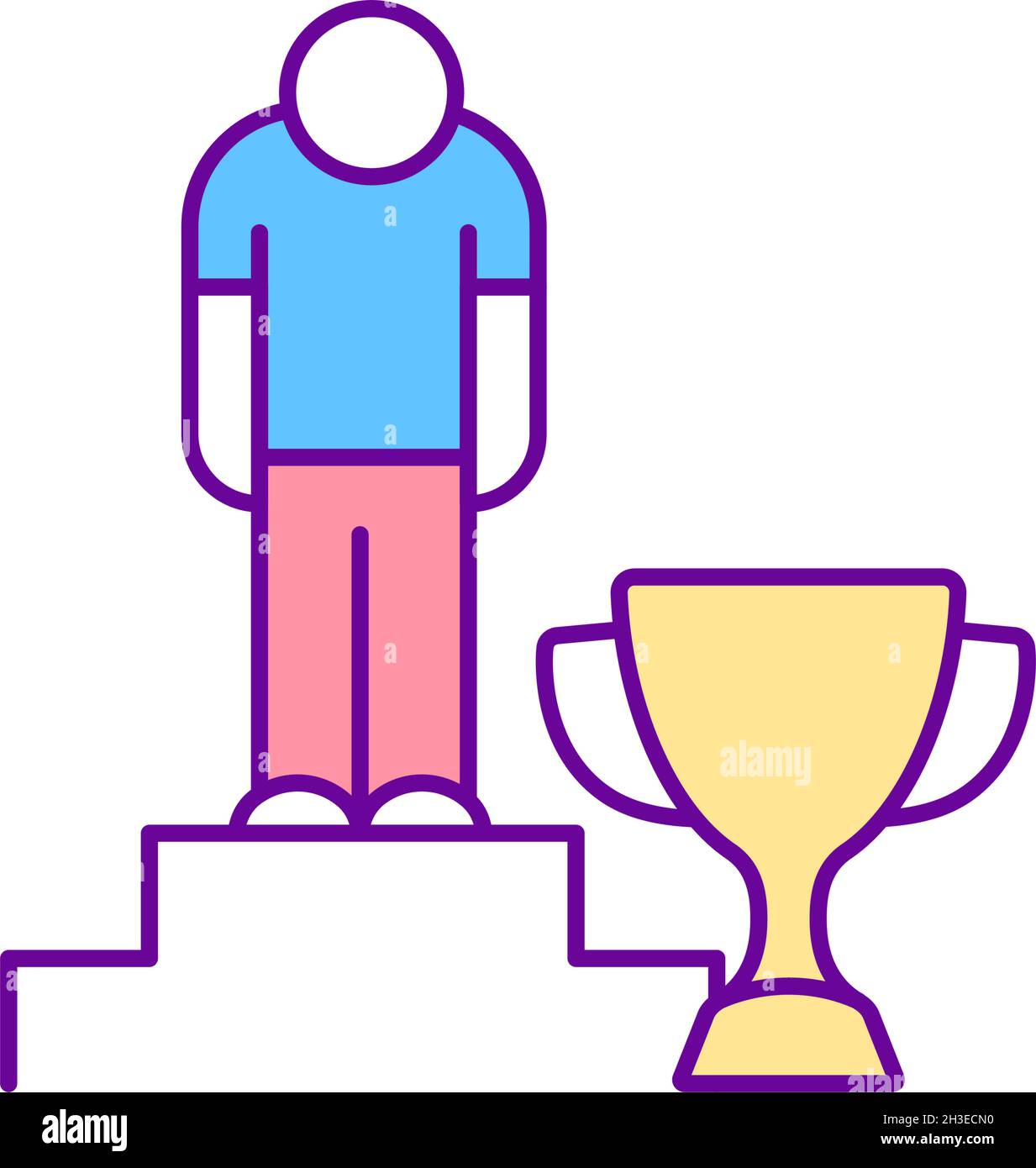 Sad champion RGB color icon Stock Vector Image & Art - Alamy