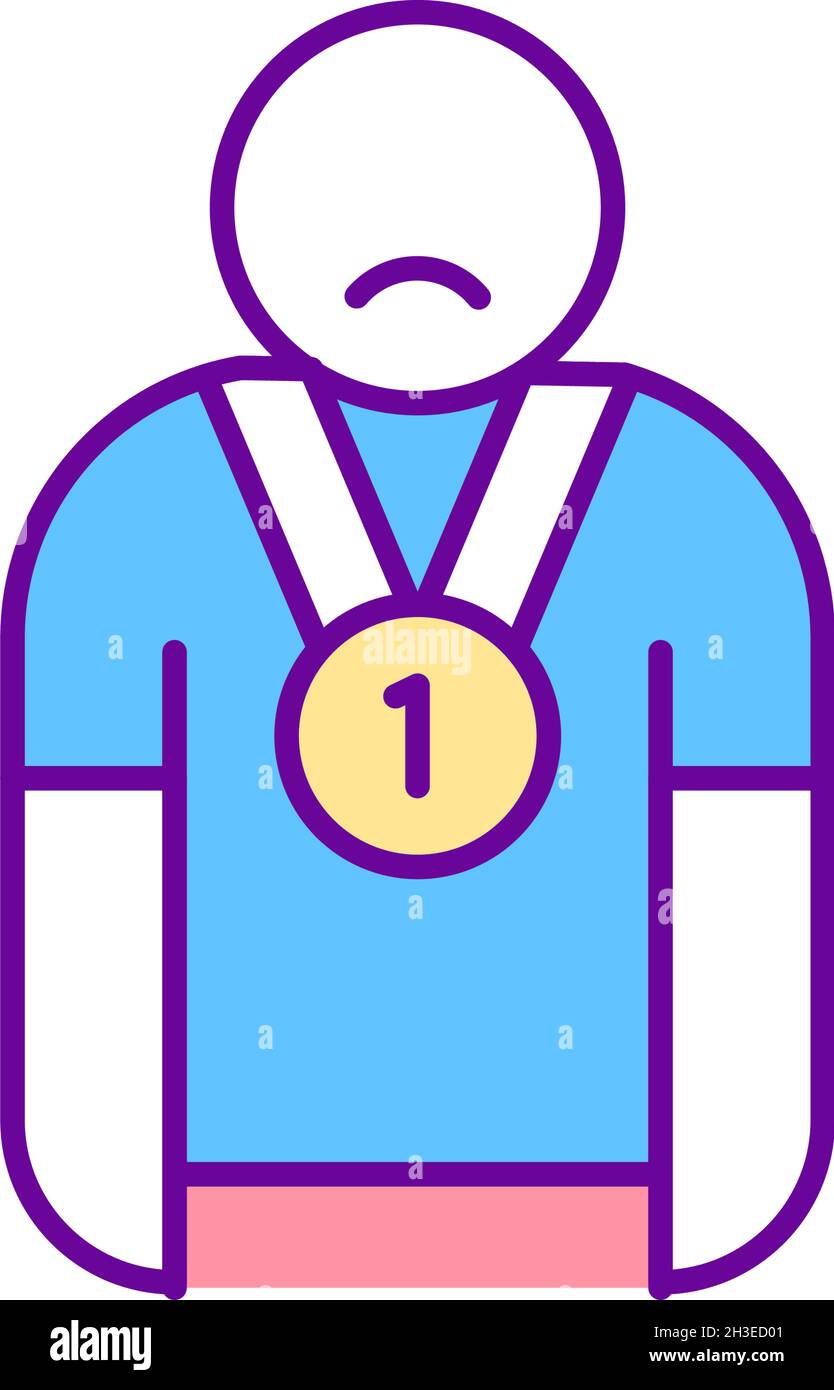 Unsatisfied person RGB color icon Stock Vector Image & Art - Alamy