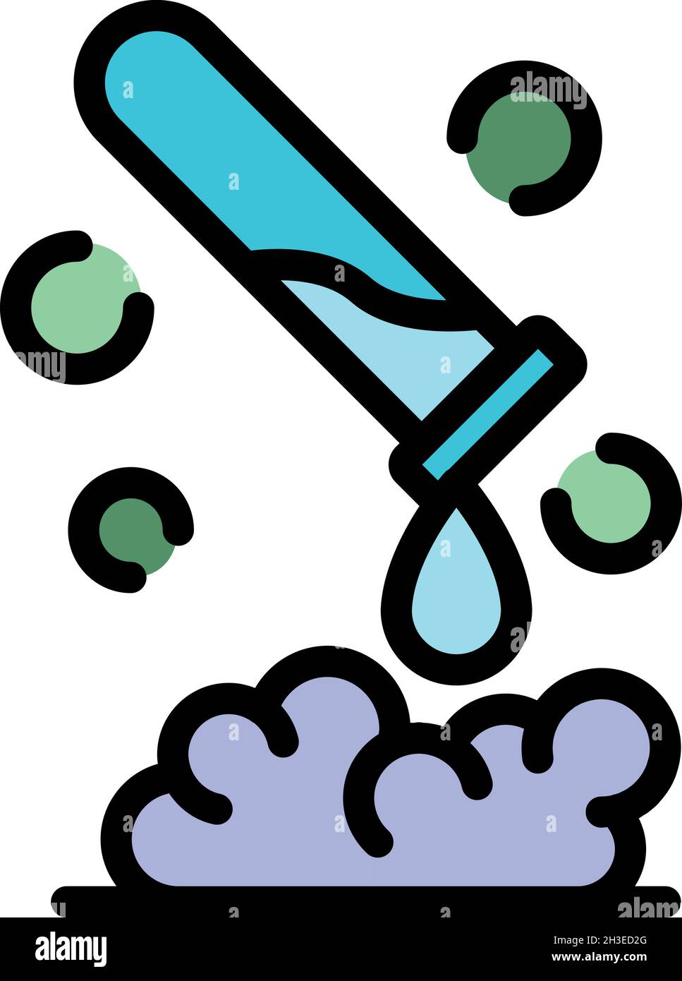 Hazard chemical tube icon. Outline hazard chemical tube vector icon ...