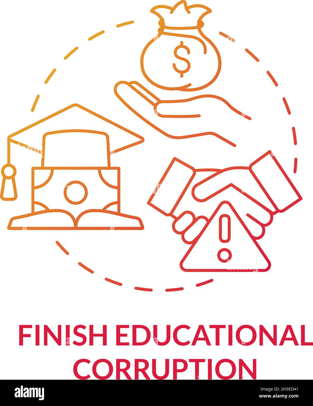 Fight educational corruption concept icon Stock Vector Image & Art - Alamy