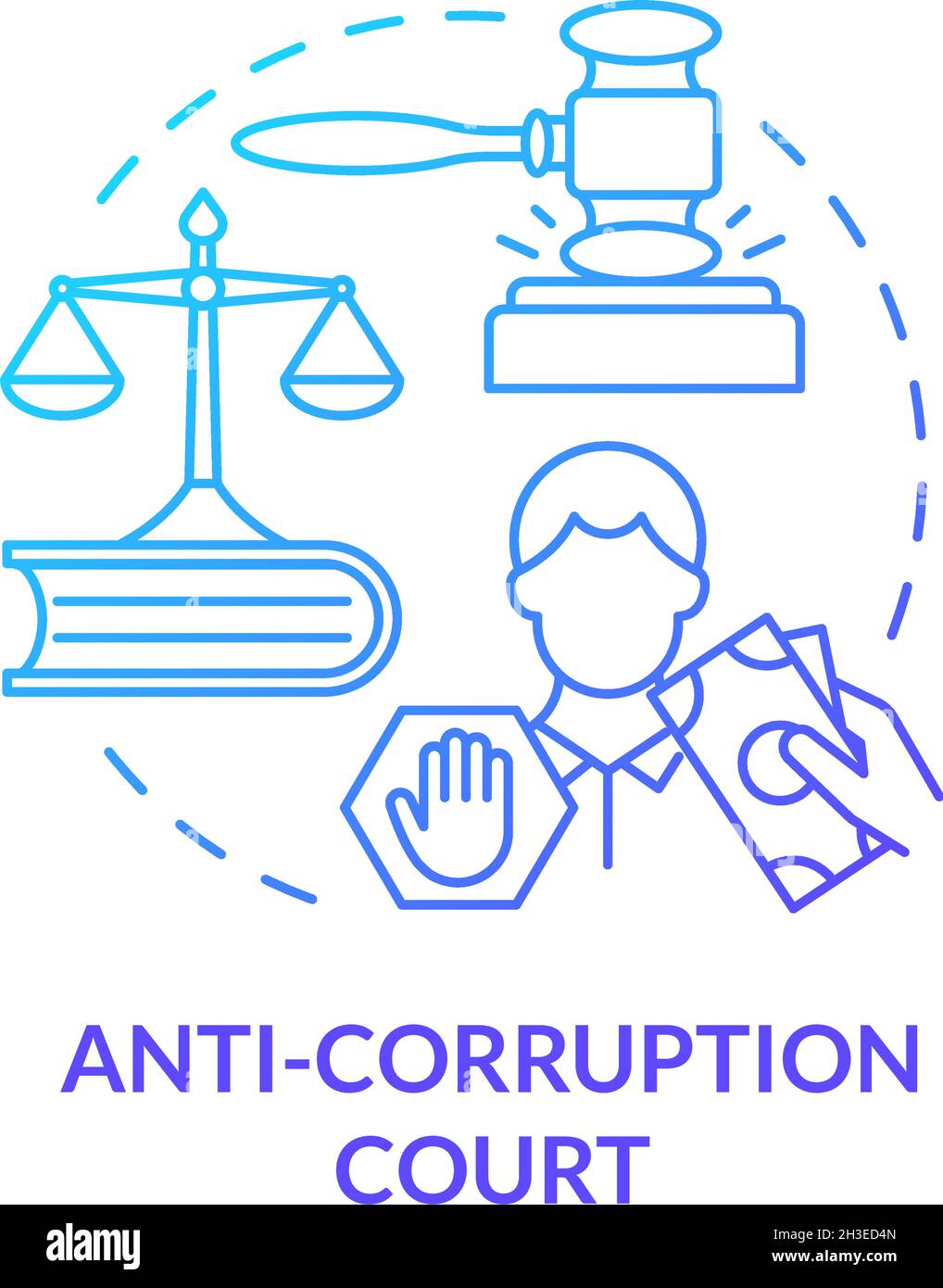 Anti corruption court systtem concept icon Stock Vector Image & Art - Alamy