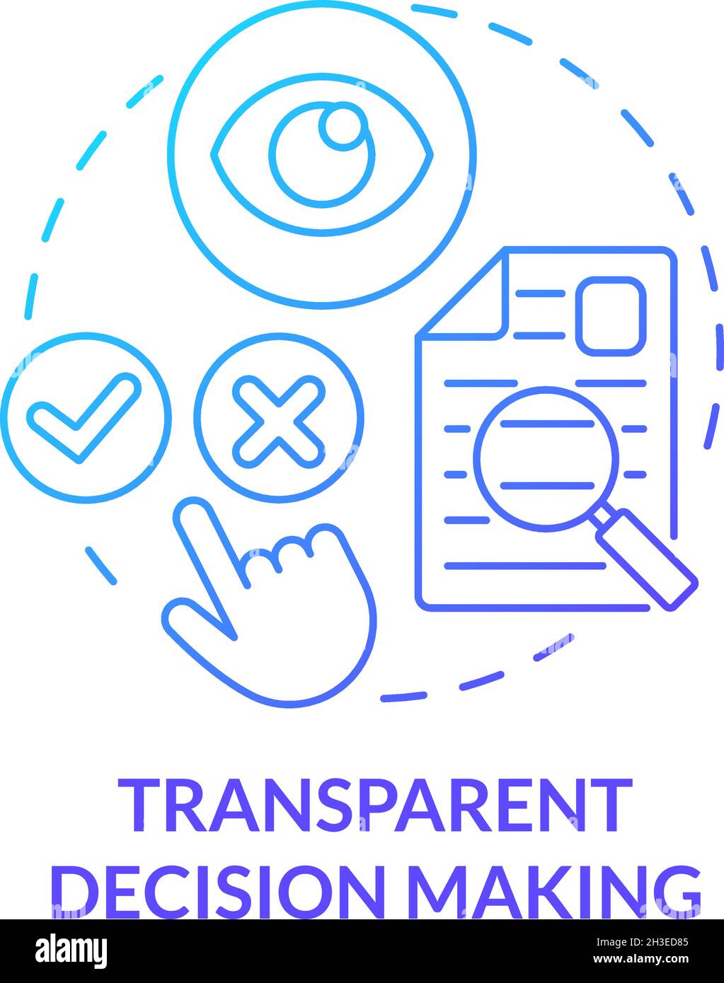 Transparent decision making blue concept icon Stock Vector Image & Art ...