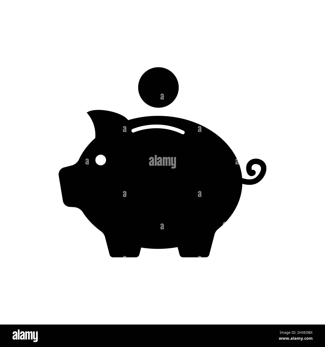 Piggy bank coins golden Stock Vector Images - Alamy