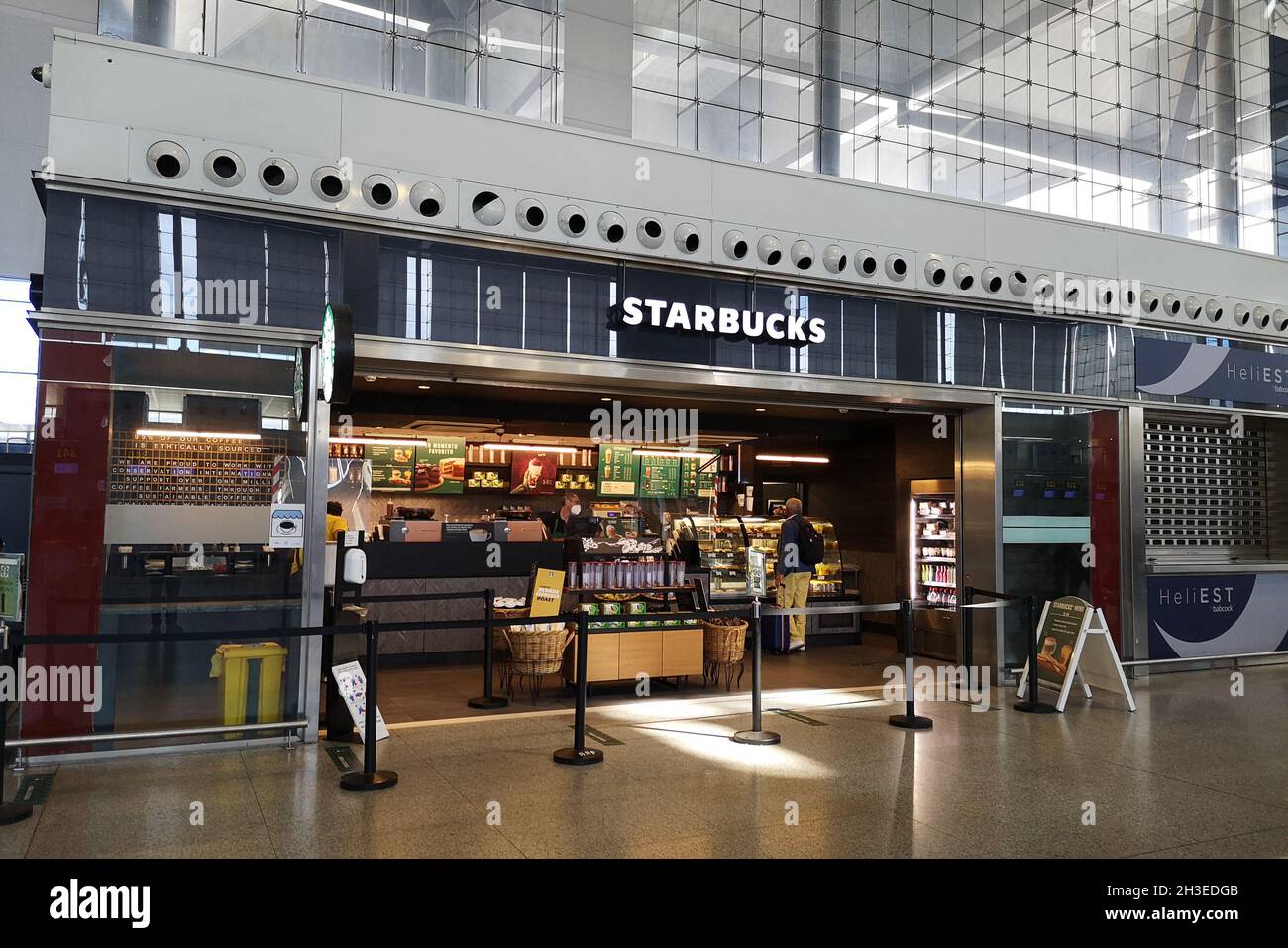 Starbucks inside Terminal 3 of Malaga airport, Andalusia, Spain Stock ...