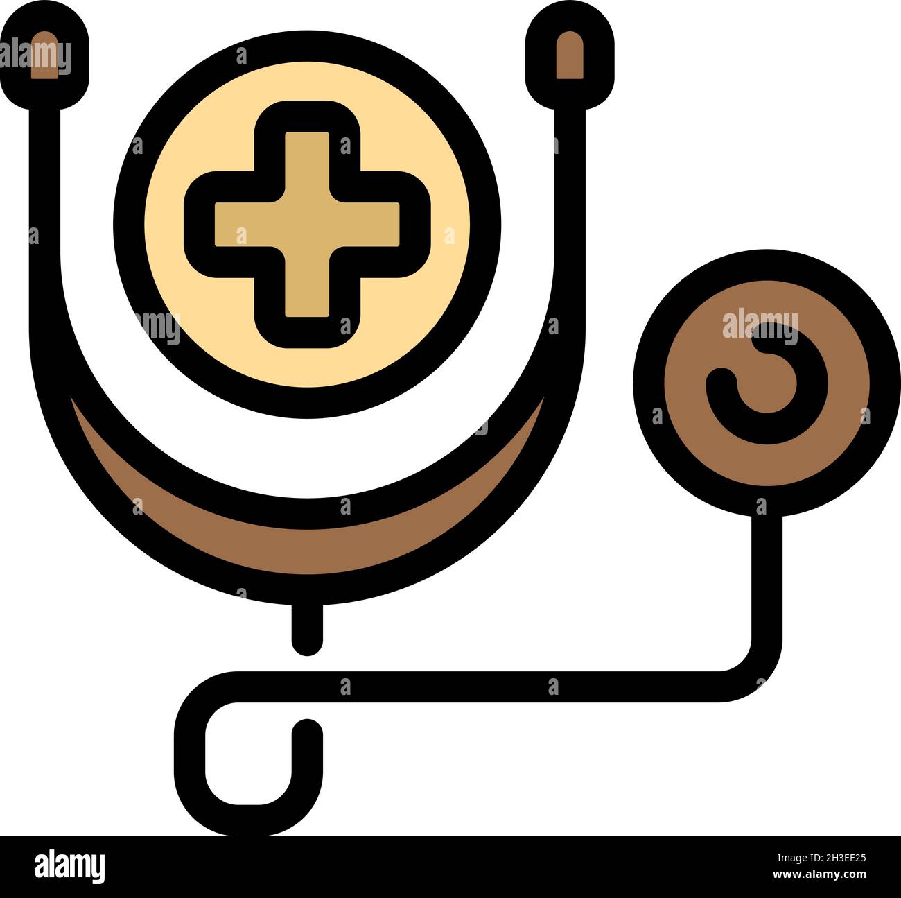 Medical dog stethoscope icon. Outline medical dog stethoscope vector ...
