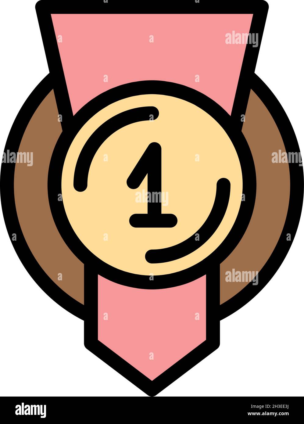 Dog first place medal icon. Outline dog first place medal vector icon ...