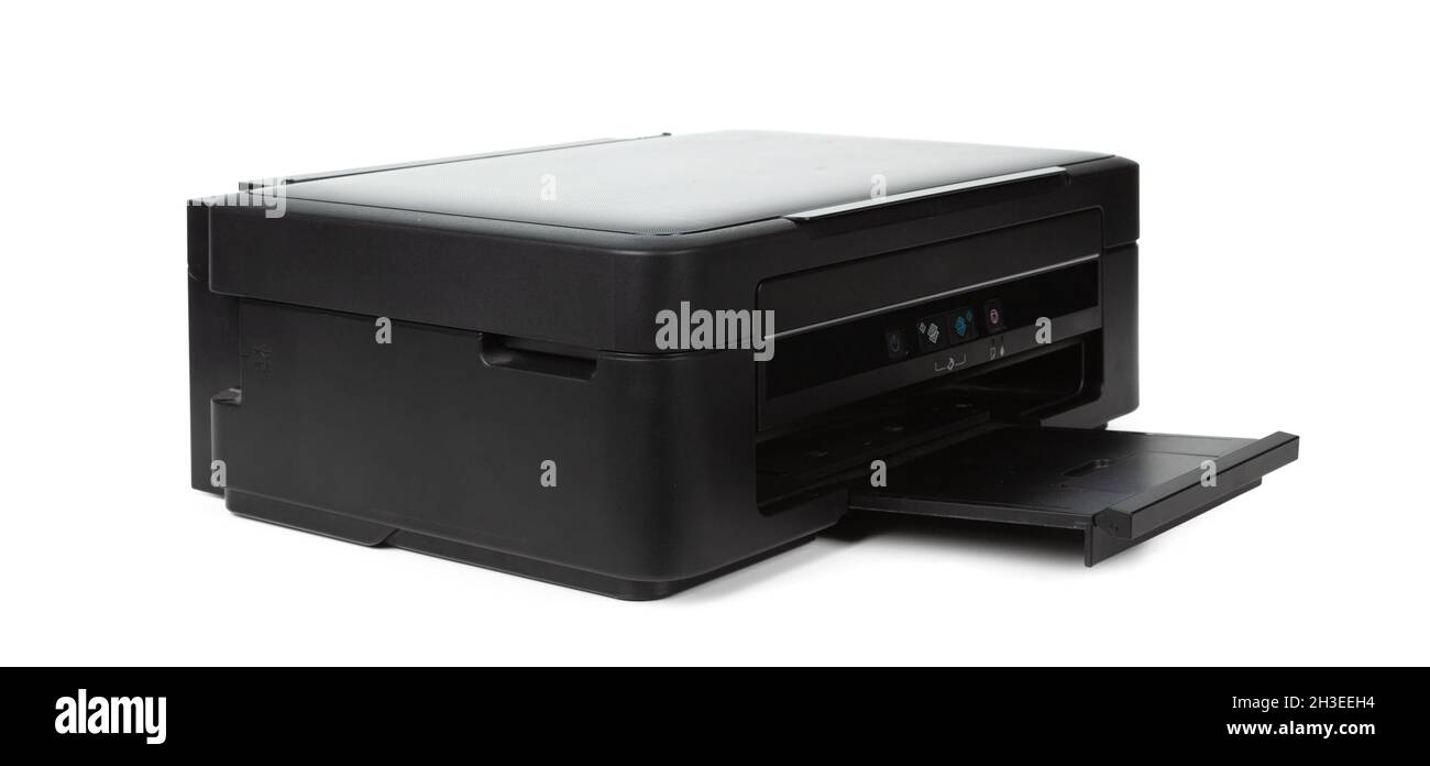Multi purpose home printer isolated on white background Stock Photo - Alamy