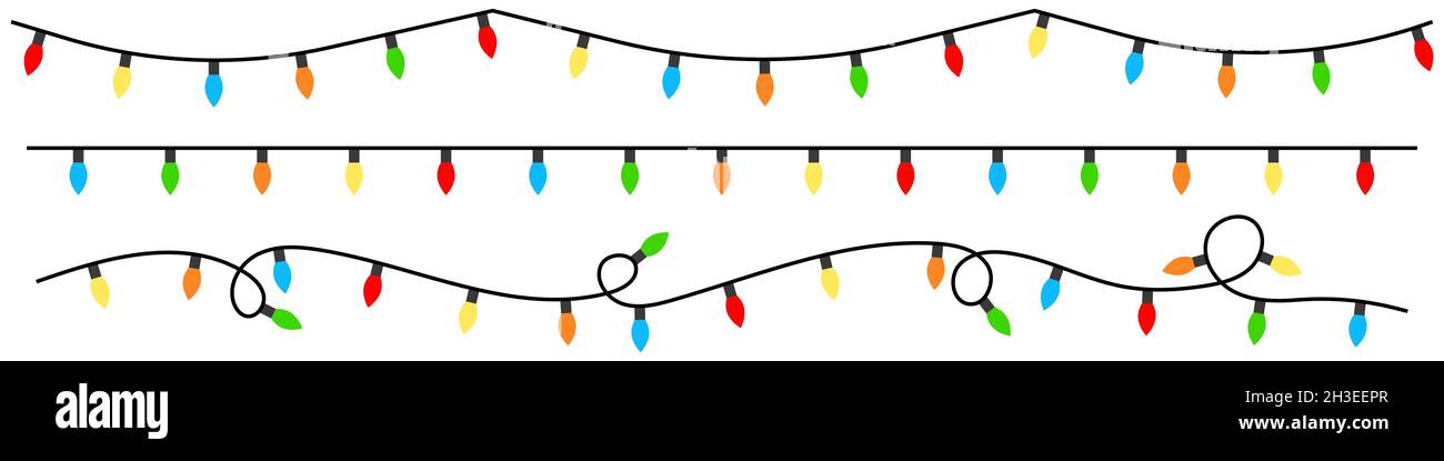 Christmas lights simple design. Holidays concept Stock Vector Image ...