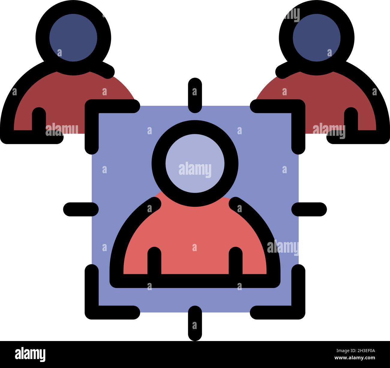 Man personal guard icon. Outline man personal guard vector icon color ...