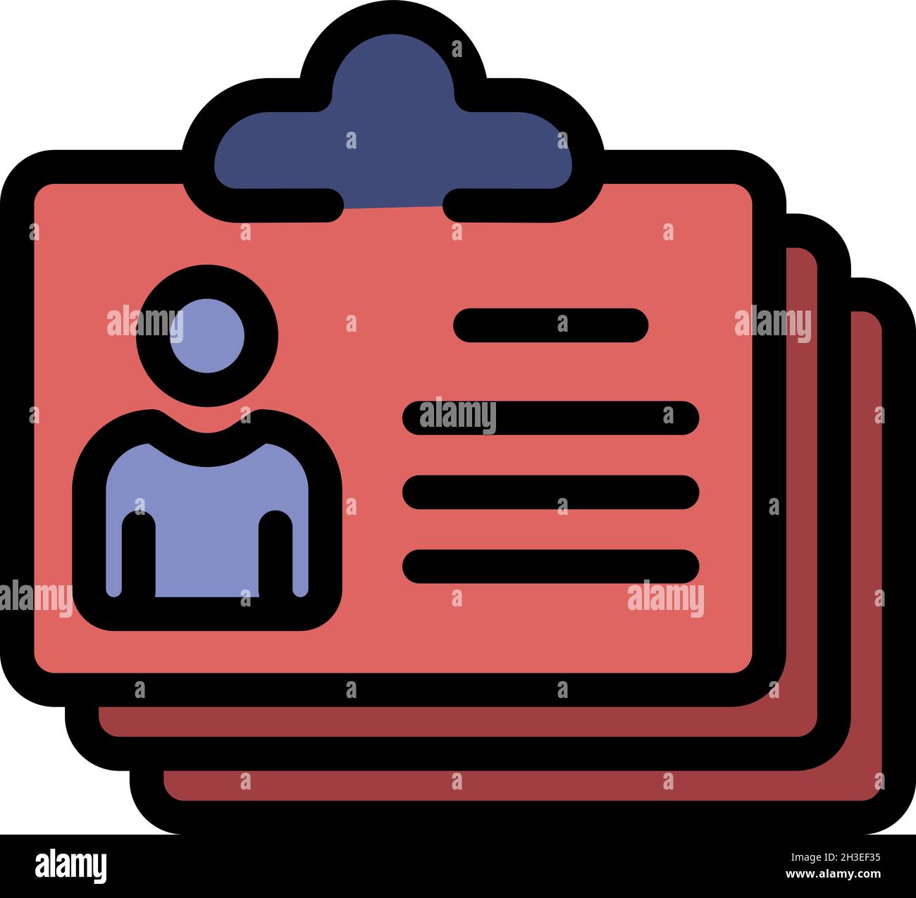 Personal guard id card icon. Outline personal guard id card vector icon ...