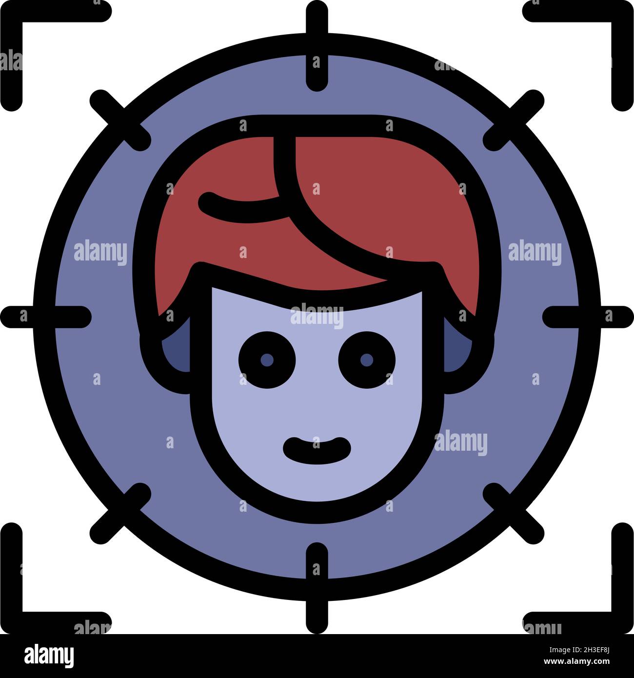 Personal guard target man icon. Outline personal guard target man ...