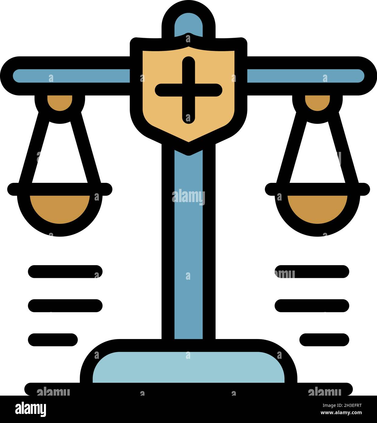 Police judge balance icon. Outline police judge balance vector icon ...