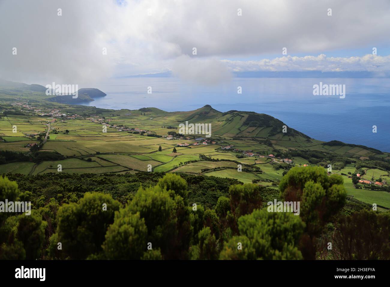 Typical landscape of the island of Sao Jorge, Azores Stock Photo - Alamy