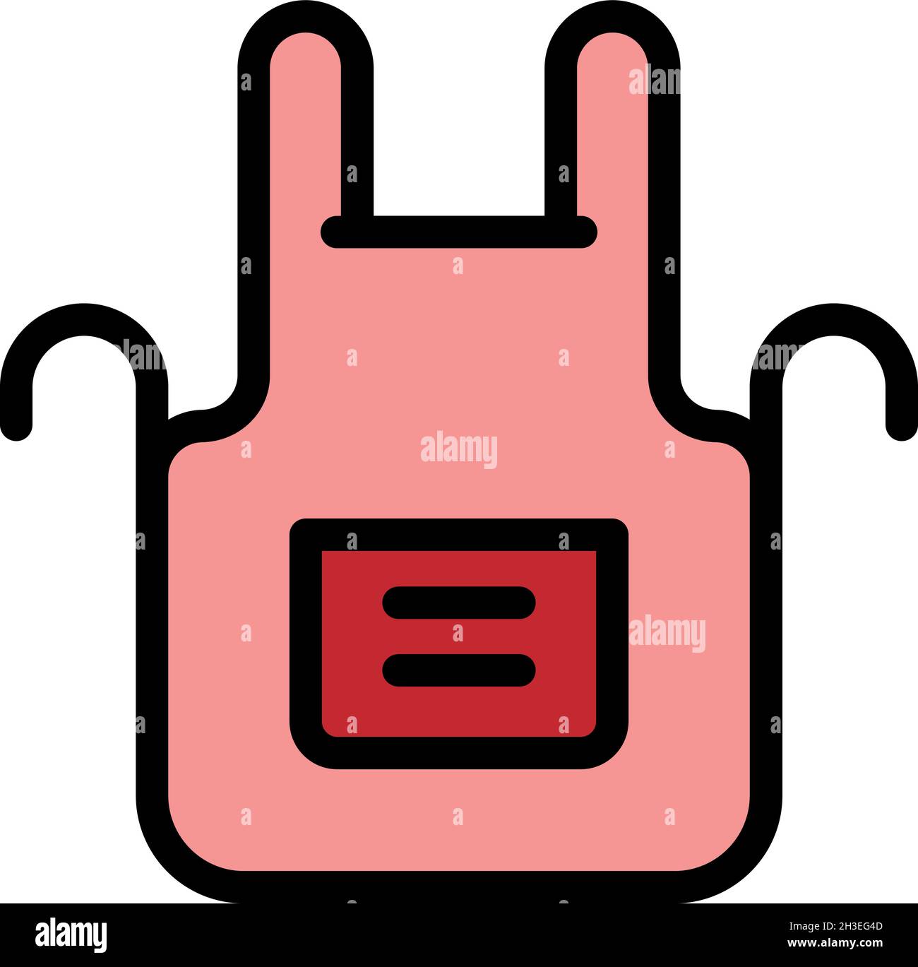 Coffee maker apron icon. Outline coffee maker apron vector icon color ...