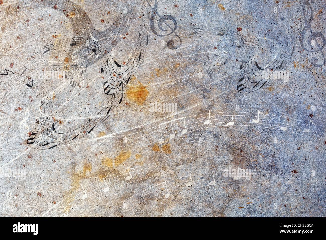 beautiful abstract colorful collage with music notes Stock Photo - Alamy