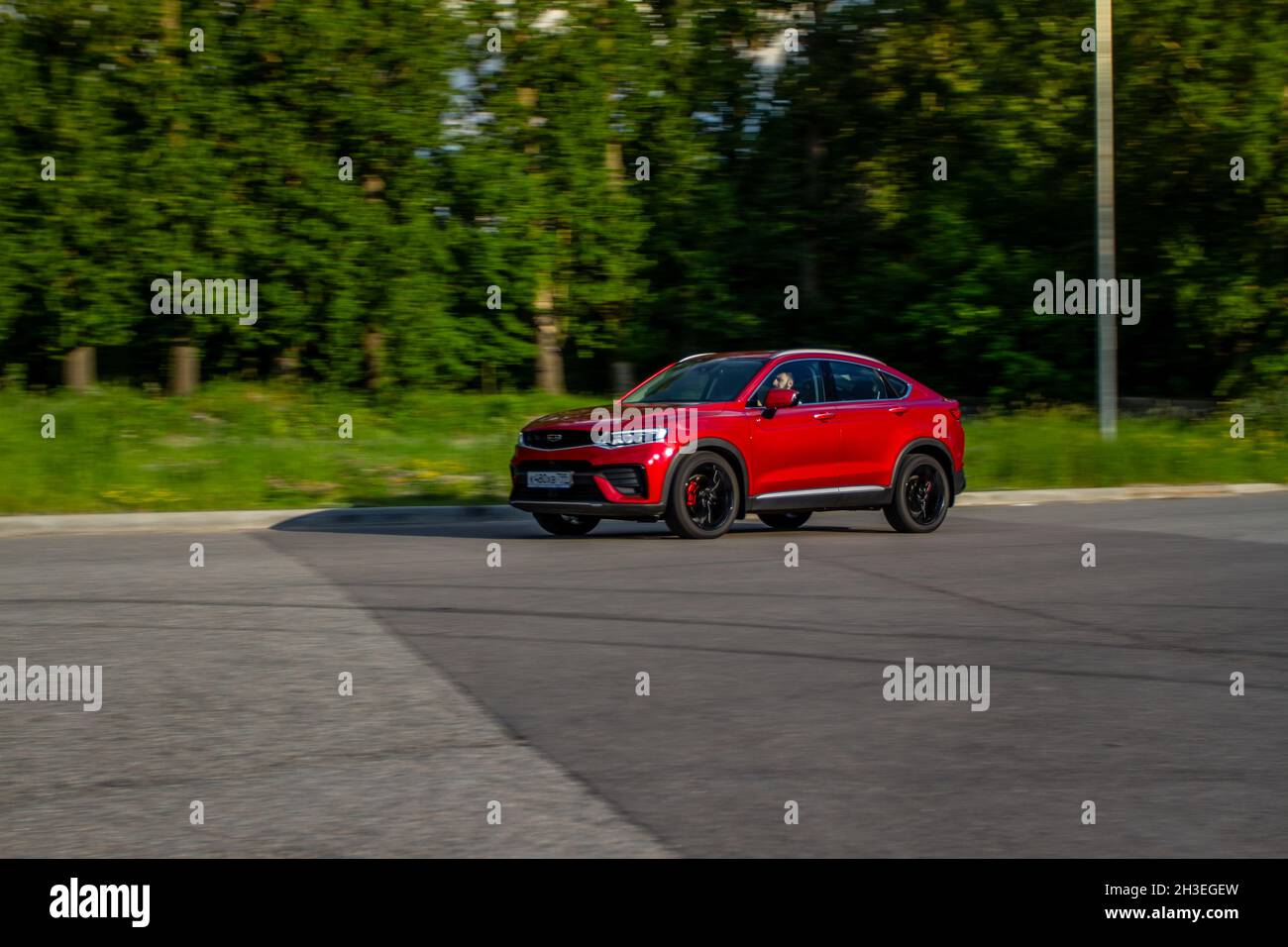 MOSCOW, RUSSIA - JUNE 14, 2021 Geely Tugella also called Geely Xingyue ...