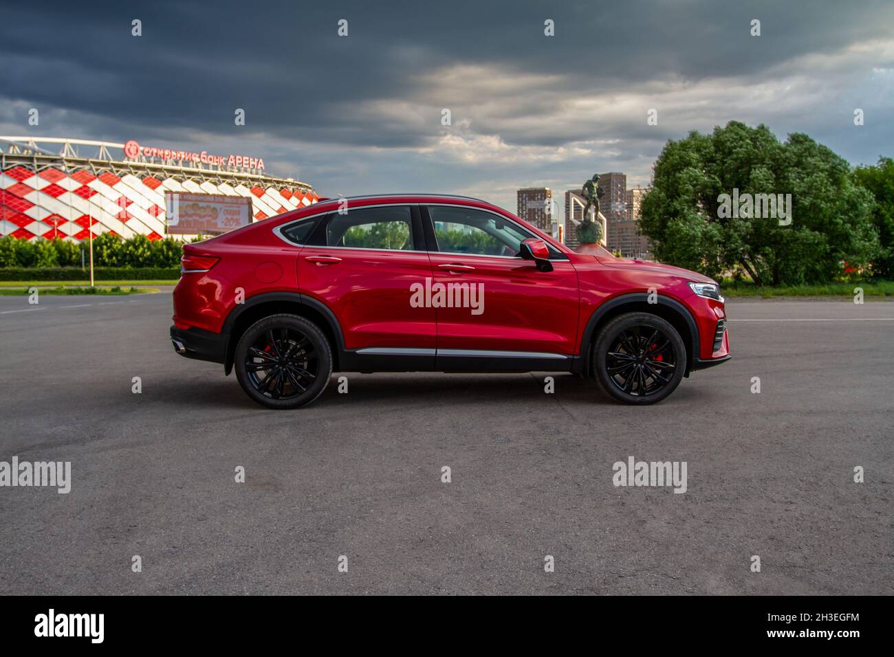 MOSCOW, RUSSIA - JUNE 14, 2021 Geely Tugella also called Geely Xingyue ...