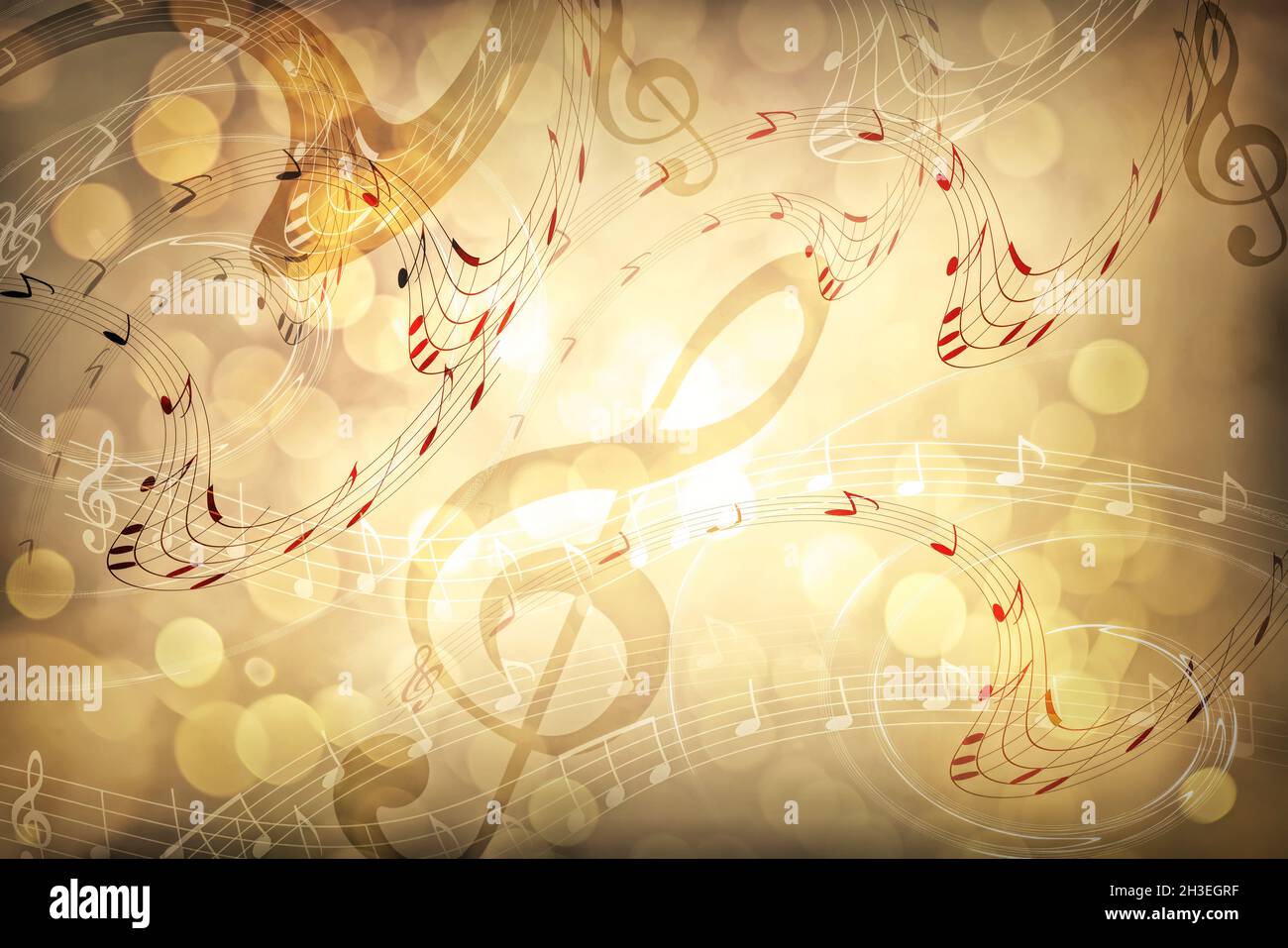 beautiful abstract colorful collage with music notes Stock Photo - Alamy