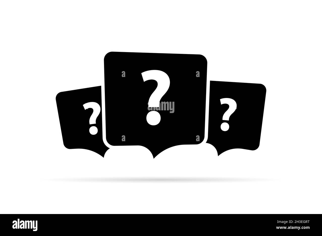 Speech bubble question on Black and White Stock Photos & Images - Alamy