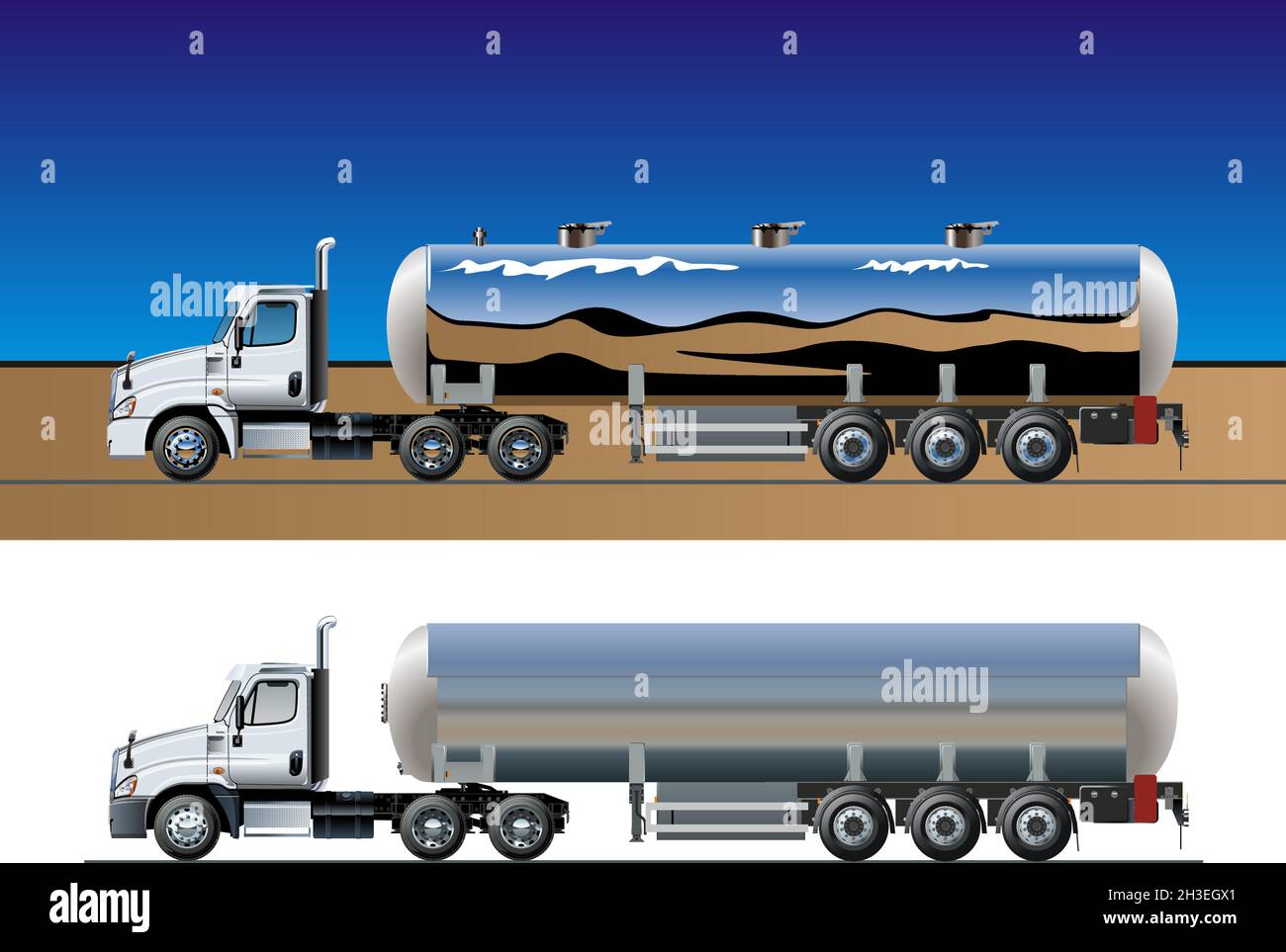 Vector tanker truck template. Available EPS-10 separated by groups and ...
