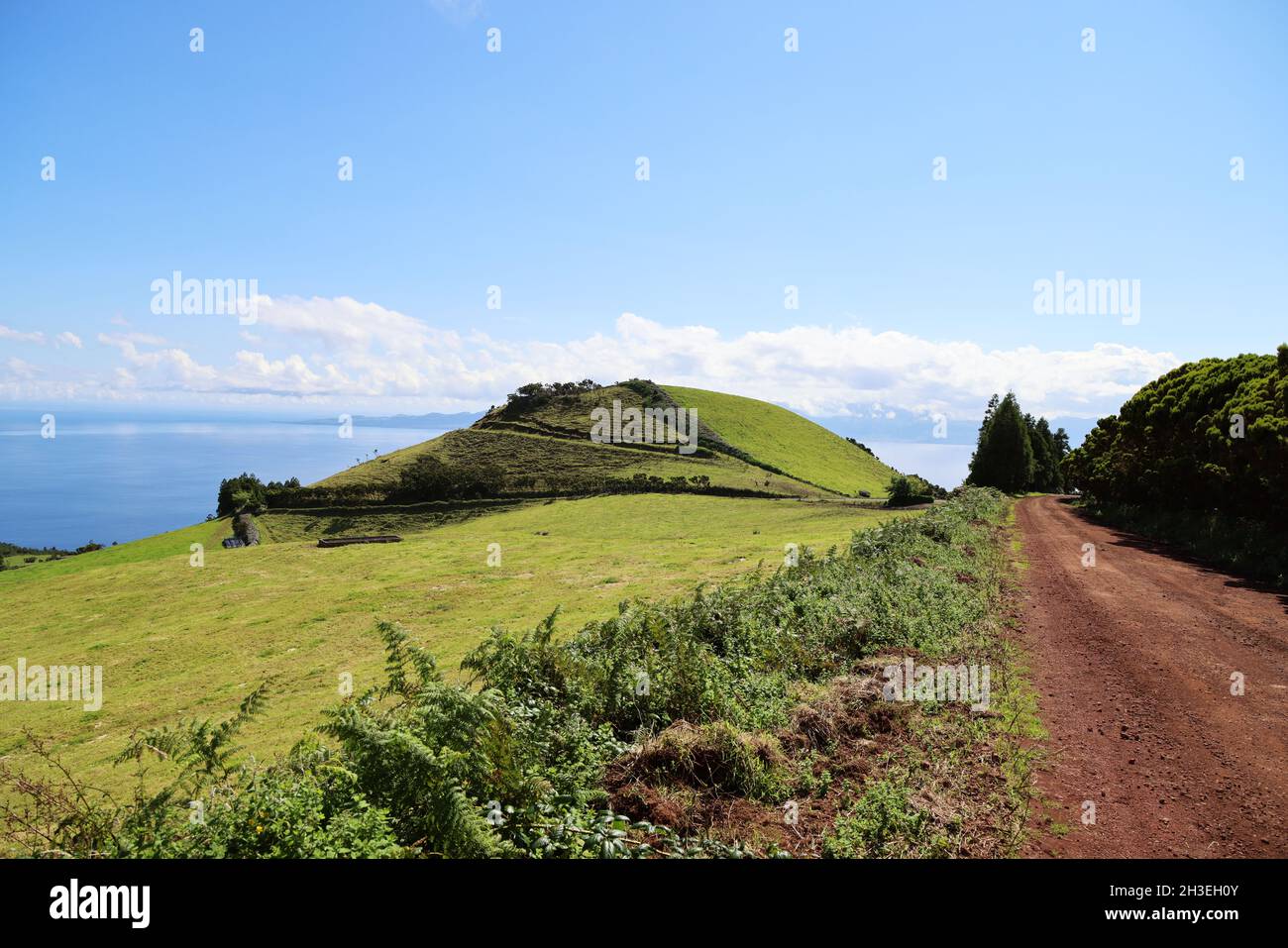 Typical landscape of the island of Sao Jorge, Azores Stock Photo - Alamy